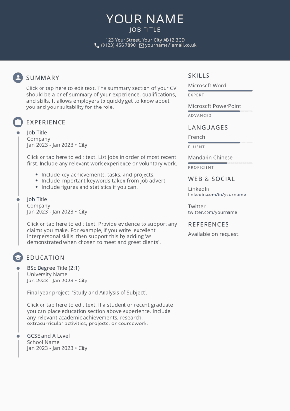 CV Template: Create a Free CV in Minutes